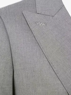 Max Mara Double-breasted Virgin Wool Jacket - Grey