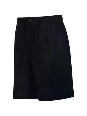 HEVO Drawstring Pleated Shorts - Black