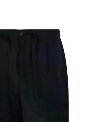 HEVO Drawstring Pleated Shorts - Black