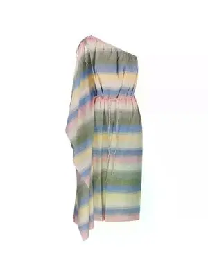 MAPOÉSIE Enna Horizon One-shoulder Striped Dress - Blue