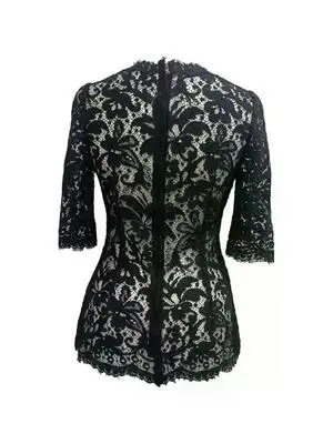 Dolce & Gabbana Lace 3/4-sleeve Blouse - Black