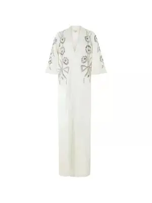 TEMPERLEY LONDON Lana Sequin-embellished Kimono - White