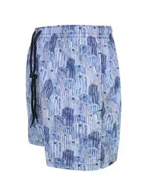 DRUMOHR Slub-texture Drawstring Shorts - Blue