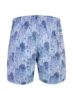 DRUMOHR Slub-texture Drawstring Shorts - Blue