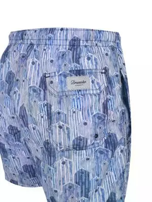 DRUMOHR Slub-texture Drawstring Shorts - Blue