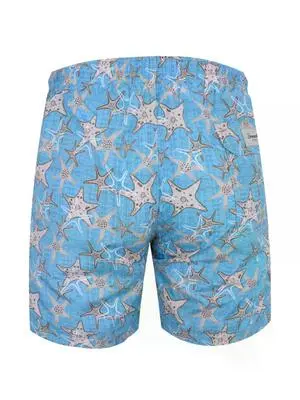 DRUMOHR Slub-texture Shorts - Blue