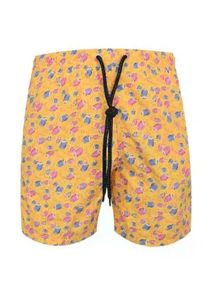 DRUMOHR Printed Drawstring Shorts - Yellow