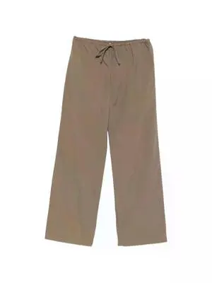 Matteau Drawcord Straight-leg Trousers - Brown
