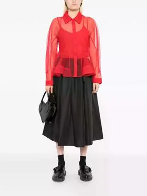 Comme Des Garçons Pleated Midi Skirt