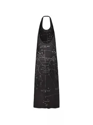 Rick Owens Graphic-print Halterneck Dress