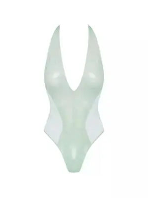 MAISON CLOSE Minuit Halterneck Swimsuit - Green