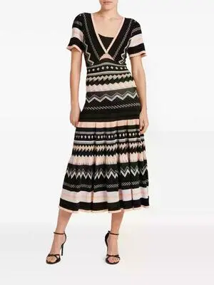 TEMPERLEY LONDON Meryl V-neck Midi Dress - Black
