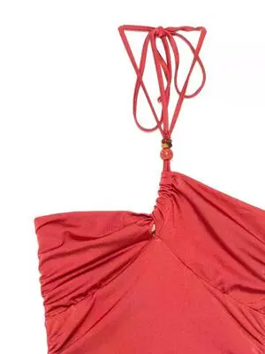 Anjuna Bead-embellished Ruched Swimsuit