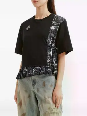MUSIUM DIV. Graphic-print Pleated T-shirt