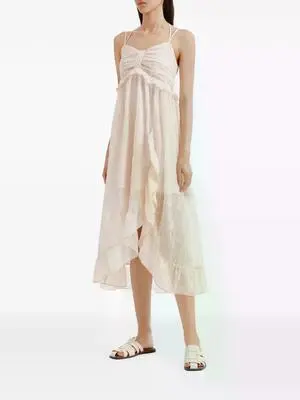 B+AB Ruffled Trim Asymmetric Dress - Pink