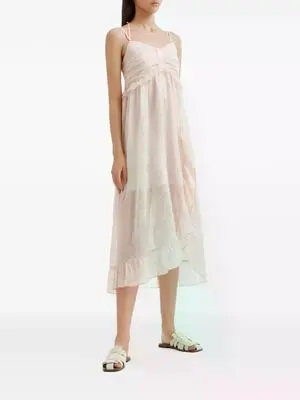 B+AB Ruffled Trim Asymmetric Dress - Pink