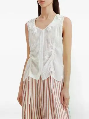 B+AB Ruffled Drawstring-waist Top