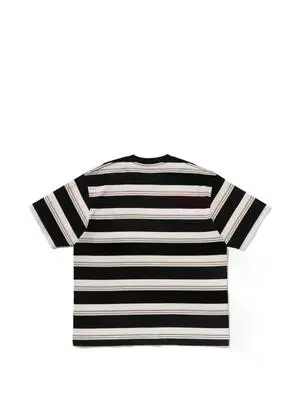 A BATHING APE Striped Pocket T-shirt - Black