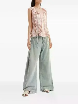 B+AB Striped Ruffled Top