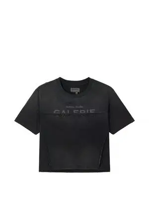 MUSIUM DIV. Cut-out Frayed T-shirt - Black