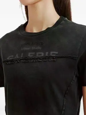 MUSIUM DIV. Cut-out Frayed T-shirt - Black