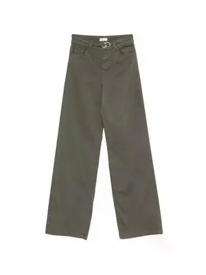 Liu Jo Good Flare Belted Trousers - Green