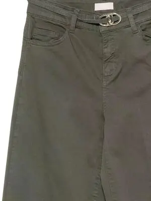 Liu Jo Good Flare Belted Trousers - Green