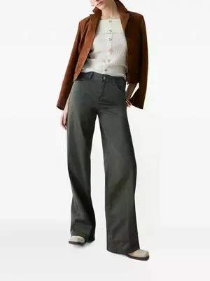 Liu Jo Good Flare Belted Trousers - Green