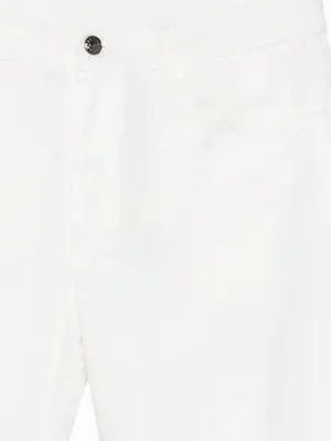 Canali Logo-patch Trousers - White