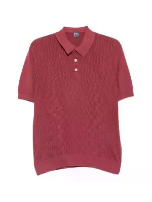 Fedeli Textured-knit Short-sleeve Polo Shirt