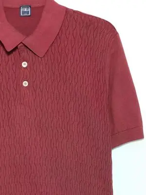 Fedeli Textured-knit Short-sleeve Polo Shirt