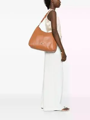 CROMIA Serena Grained Leather Shoulder Bag - Brown