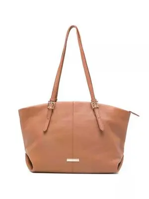 CROMIA Serena Grained Leather Tote Bag - Brown