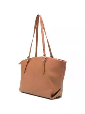 CROMIA Serena Grained Leather Tote Bag - Brown