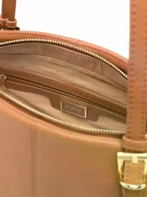 CROMIA Serena Grained Leather Tote Bag - Brown