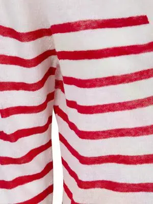 Majestic Filatures Striped V-neck Sweater