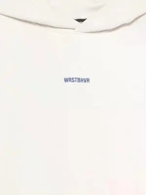 WRSTBHVR Garm V5 Logo-print Hoodie - White