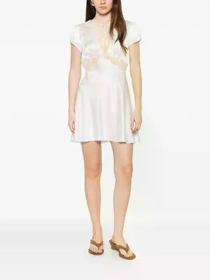 DÔEN Junia Lace-trim Mini Dress - White