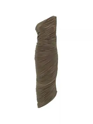Norma Kamali Diana Ruched Dress - Green