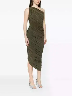 Norma Kamali Diana Ruched Dress - Green