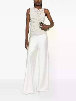 Norma Kamali Elephant Bias Trousers - White