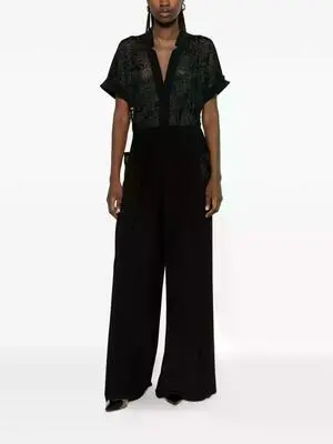 Norma Kamali Geralyn Lace-panel Jumpsuit