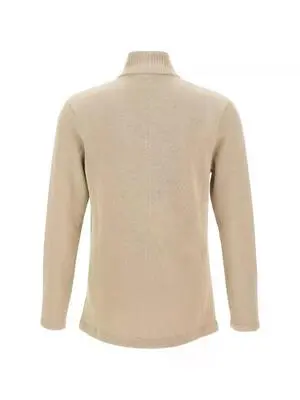 Eleventy Ribbed High-collar Cardigan