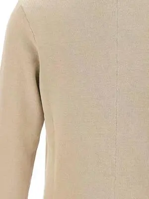 Eleventy Ribbed High-collar Cardigan