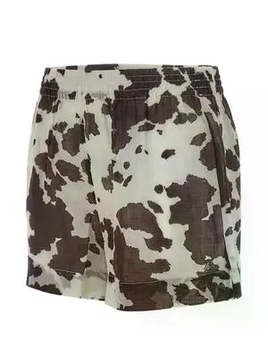 MC2 SAINT BARTH Animal-print Ramie Shorts