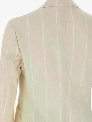 Eleventy Striped Double-breasted Blazer - Neutrals