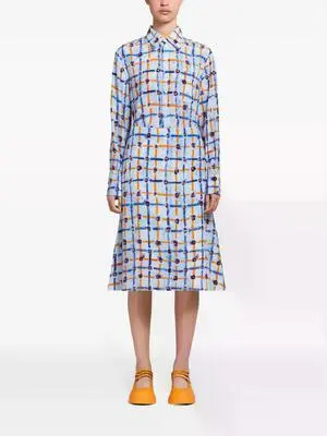 Marni Graphic-print Silk Midi Skirt
