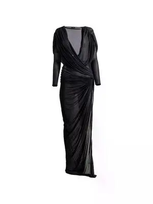 Atlein V-neck Draped Dress