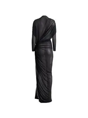 Atlein V-neck Draped Dress