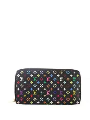 LOUIS VUITTON Zippy Wallet Monogram Multicolor Small Wallets - Black